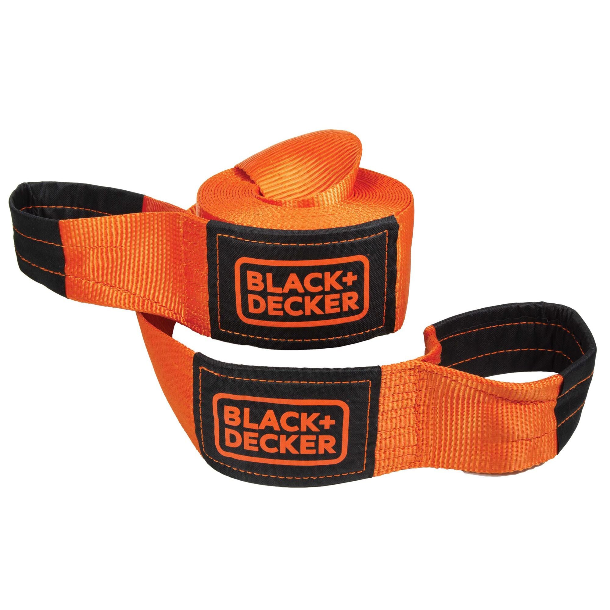 Black/Orange 4" x 30' Recovery Strap - Heavy-Duty (20,000 lb Break ...